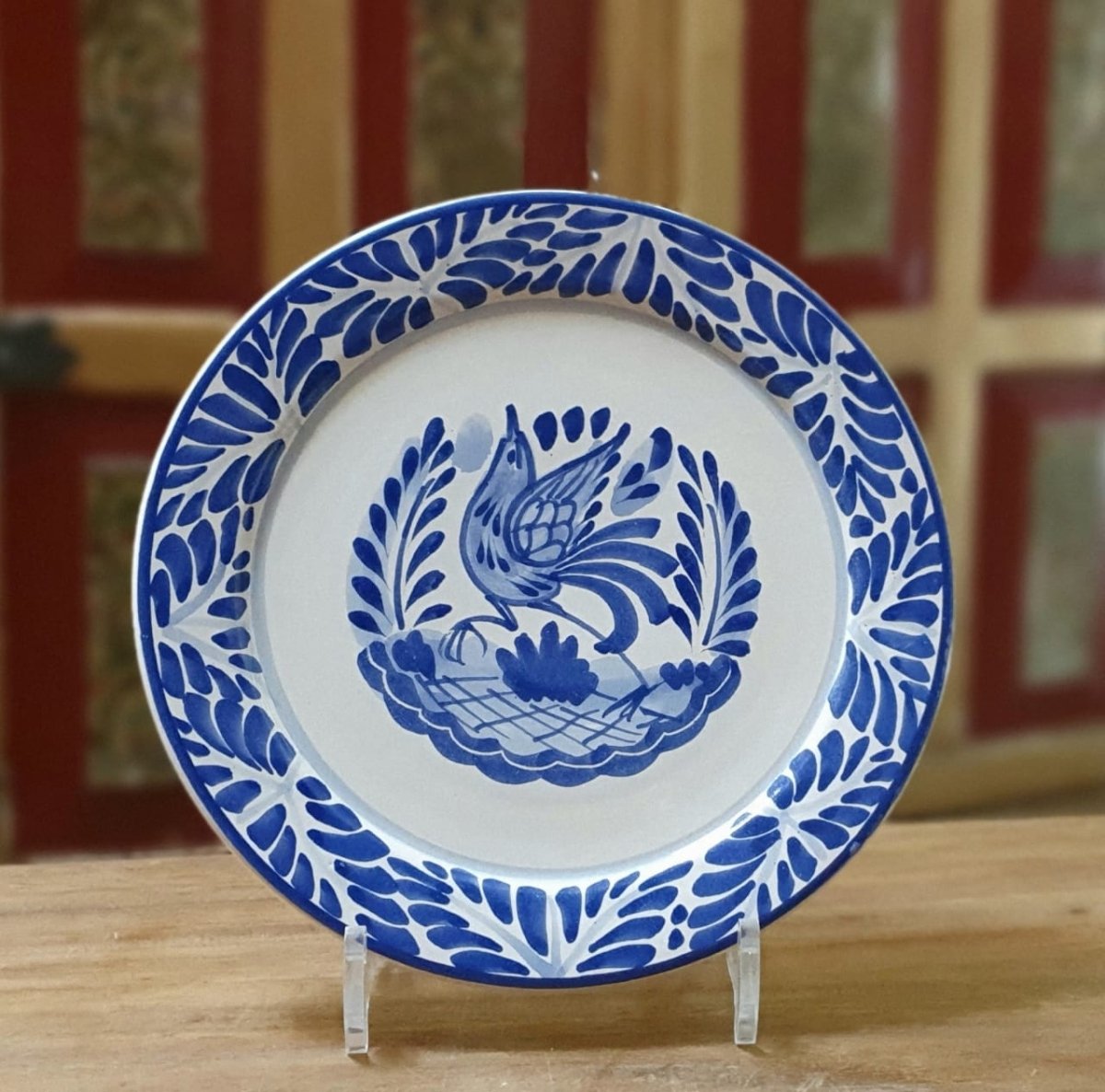Mexican Ceramics Bird Plates Blue talavera handcrafts tabledecor mexico ...