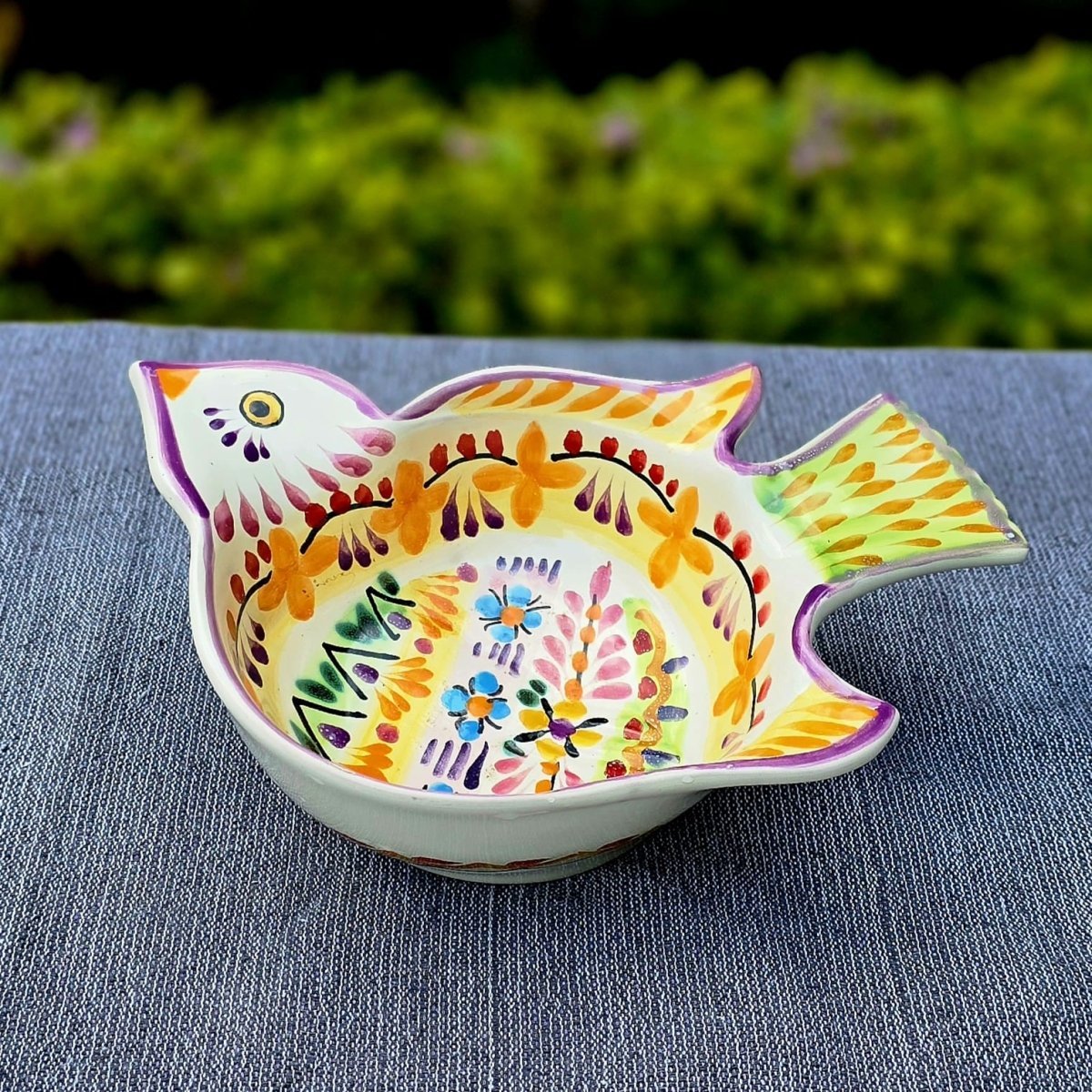 Mexican Pottery Bird Cereal Bowl Happy borders Ceramics Majolica Colors ...