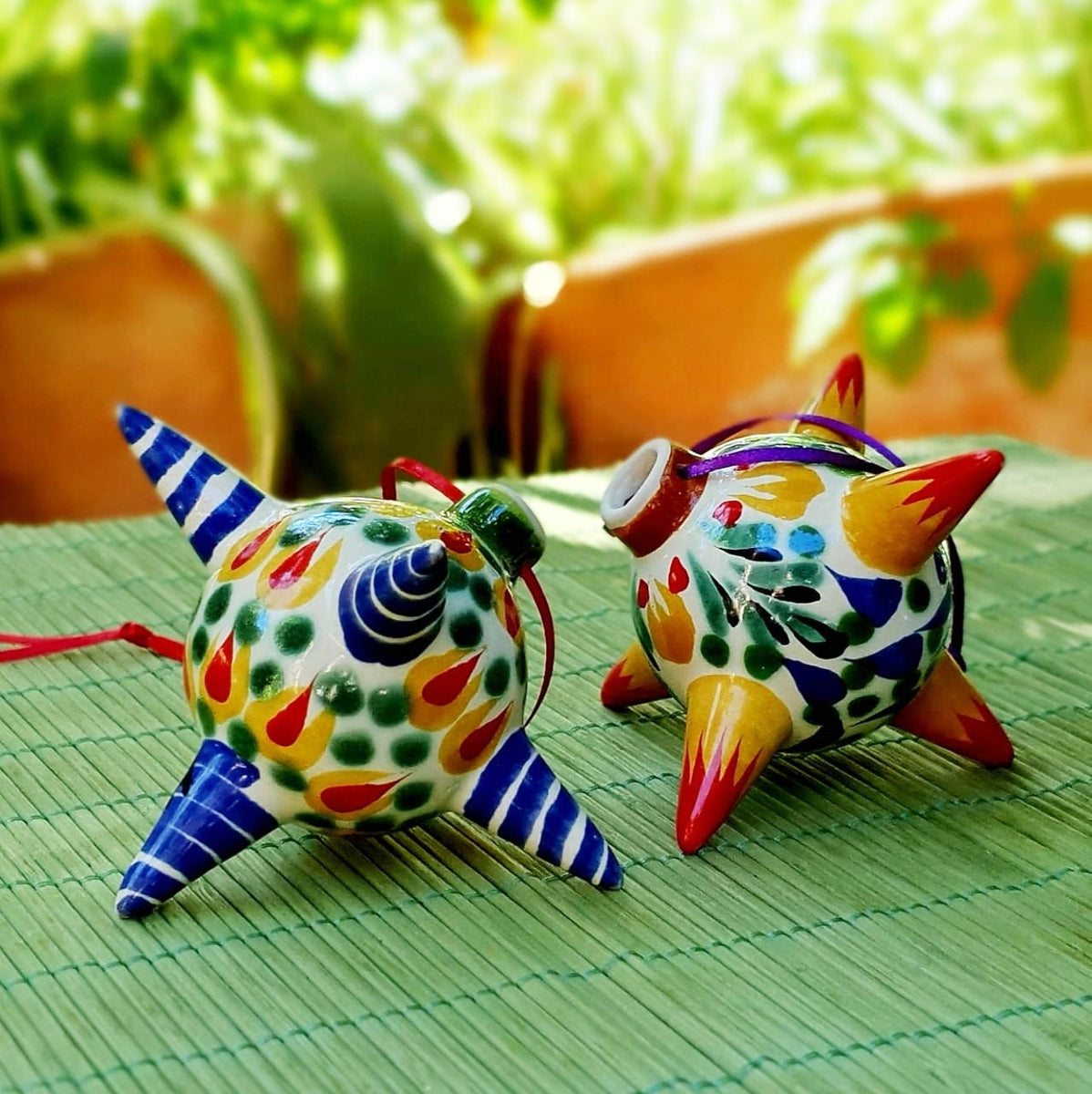 Ornament Piñata SET handcrafts ceramic handmade mexico talavera – Gorky ...