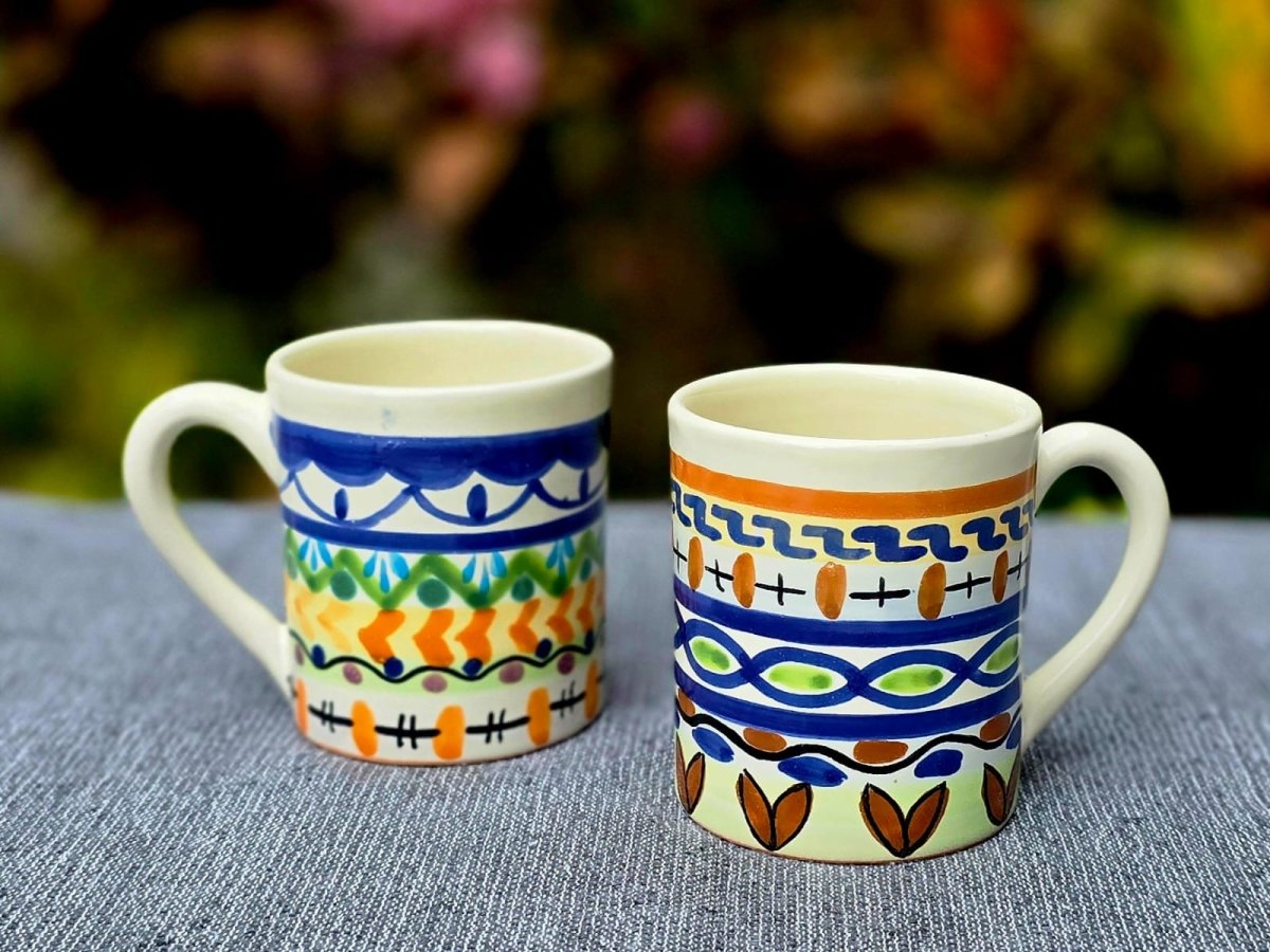 Mexican Ceramics Coffee Mug Happy Borders Mayolica Talavera handcrafts ...