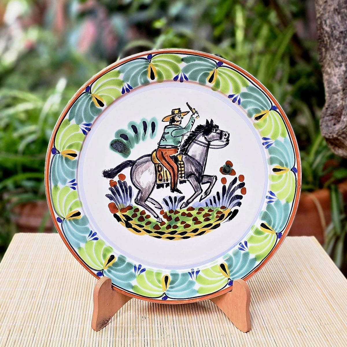 Cowboy Rodeo Plates tableware ranch Gifts texas kentucky handmade art ...