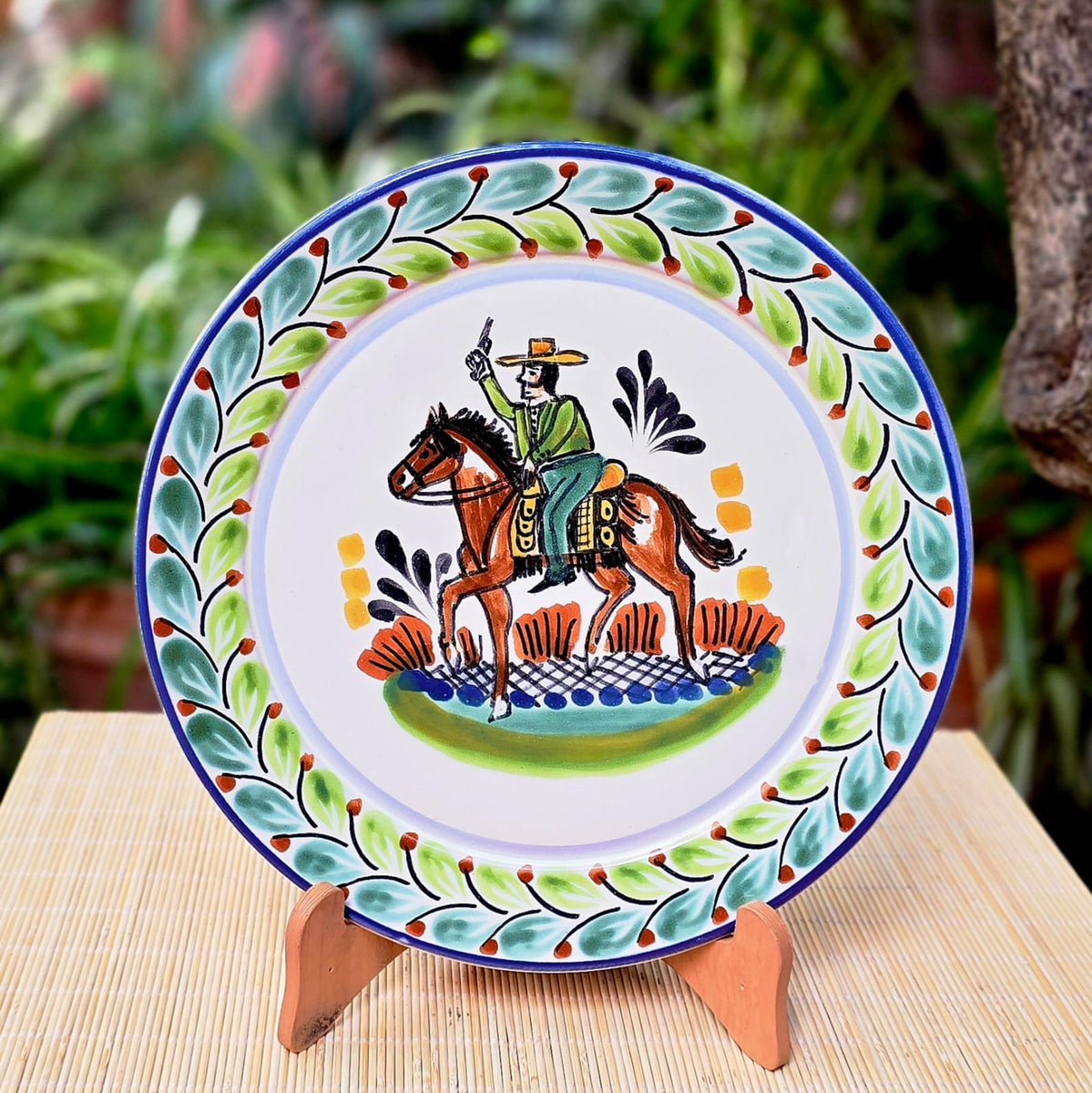 Cowboy Rodeo Plates tableware ranch Gifts texas kentucky handmade art ...