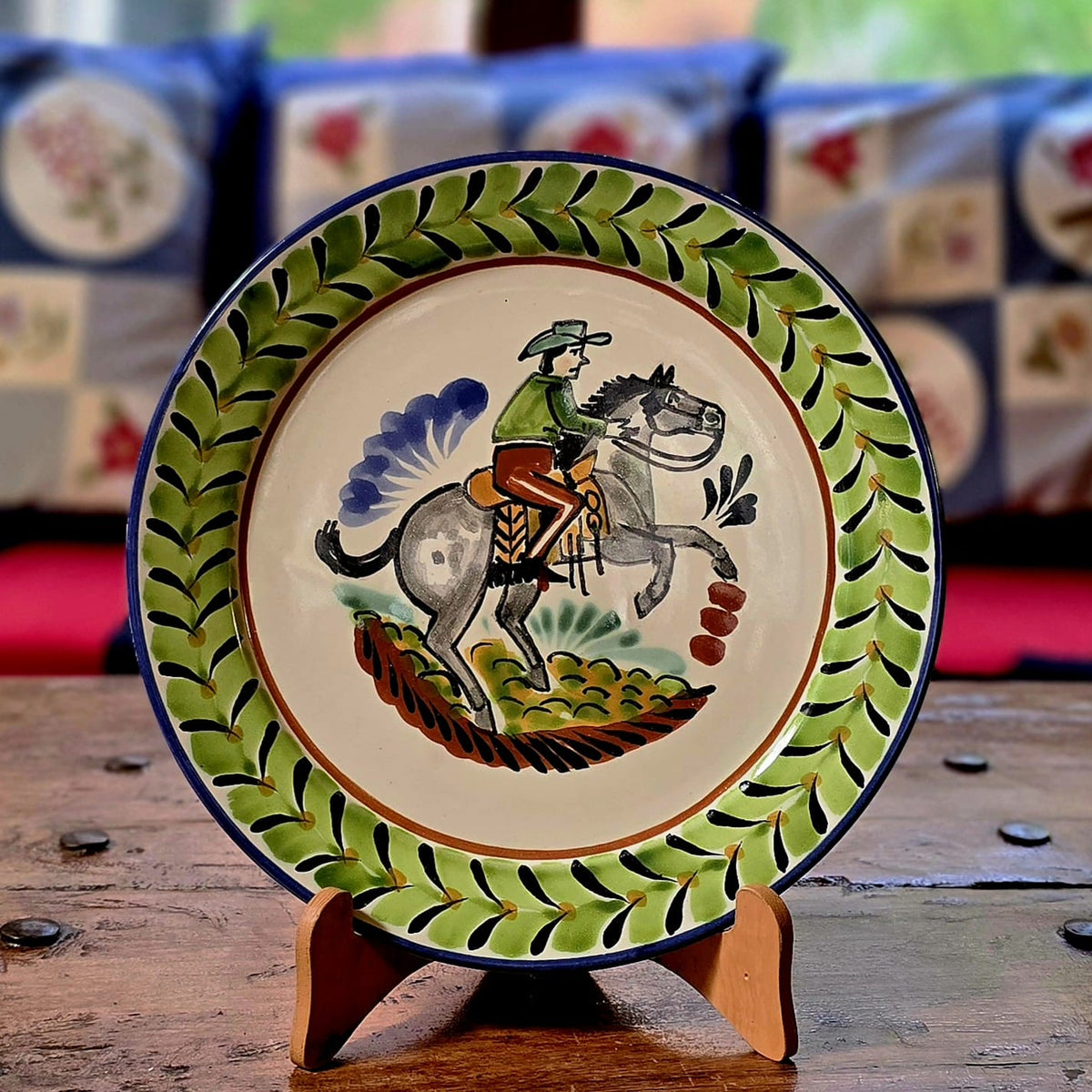 Cowboy Rodeo Plates colors tableware farmstyle texas arizona handmade ...