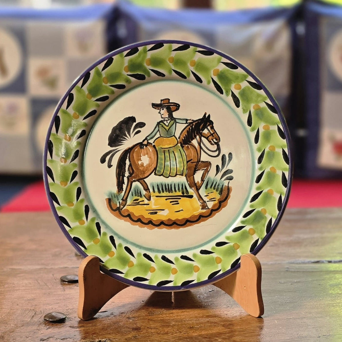 CowGirl Rodeo Plates colors tableware texas arizona handmade mexico ...