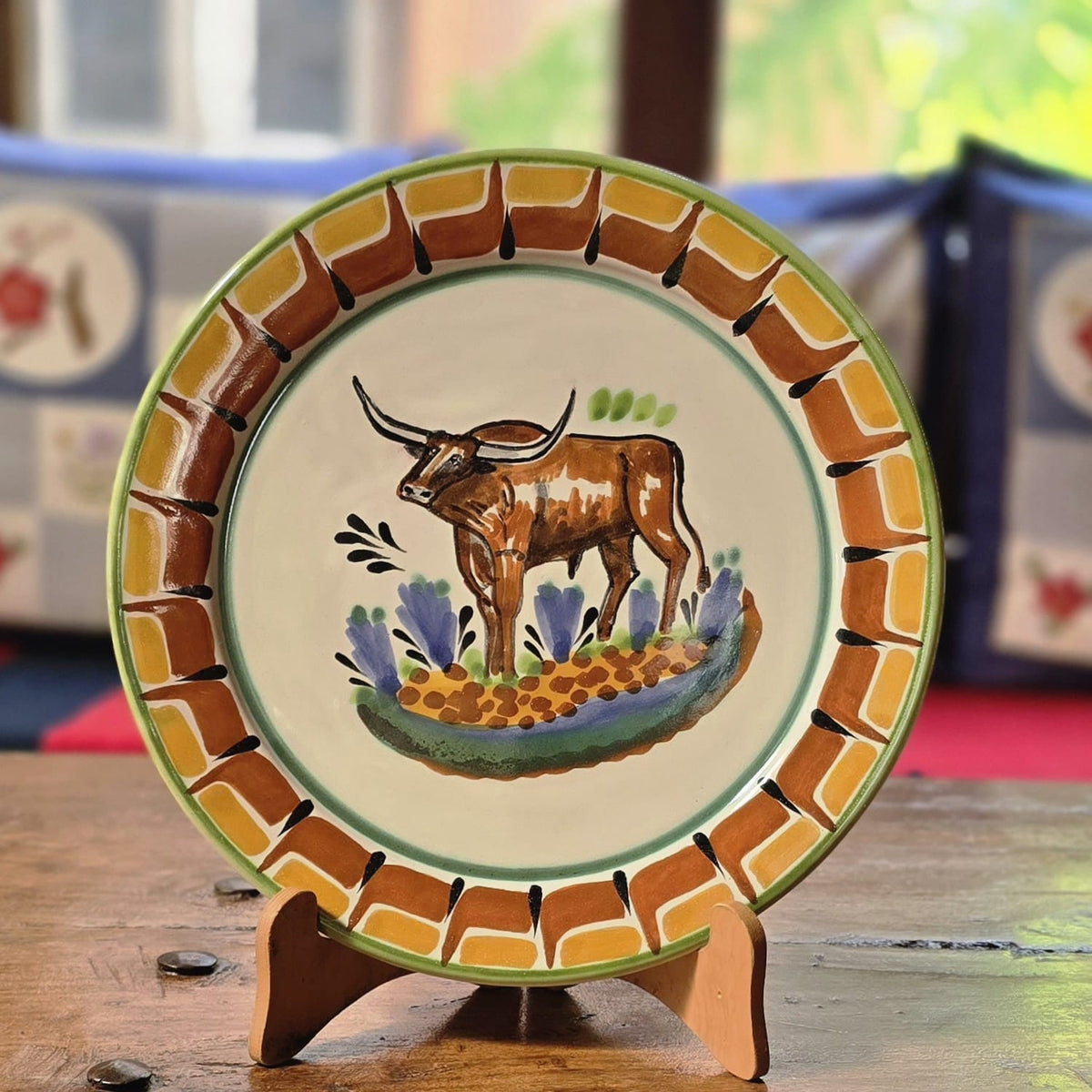 LongHorn Rodeo Plates colors tableware texas arizona handmade mexico ...