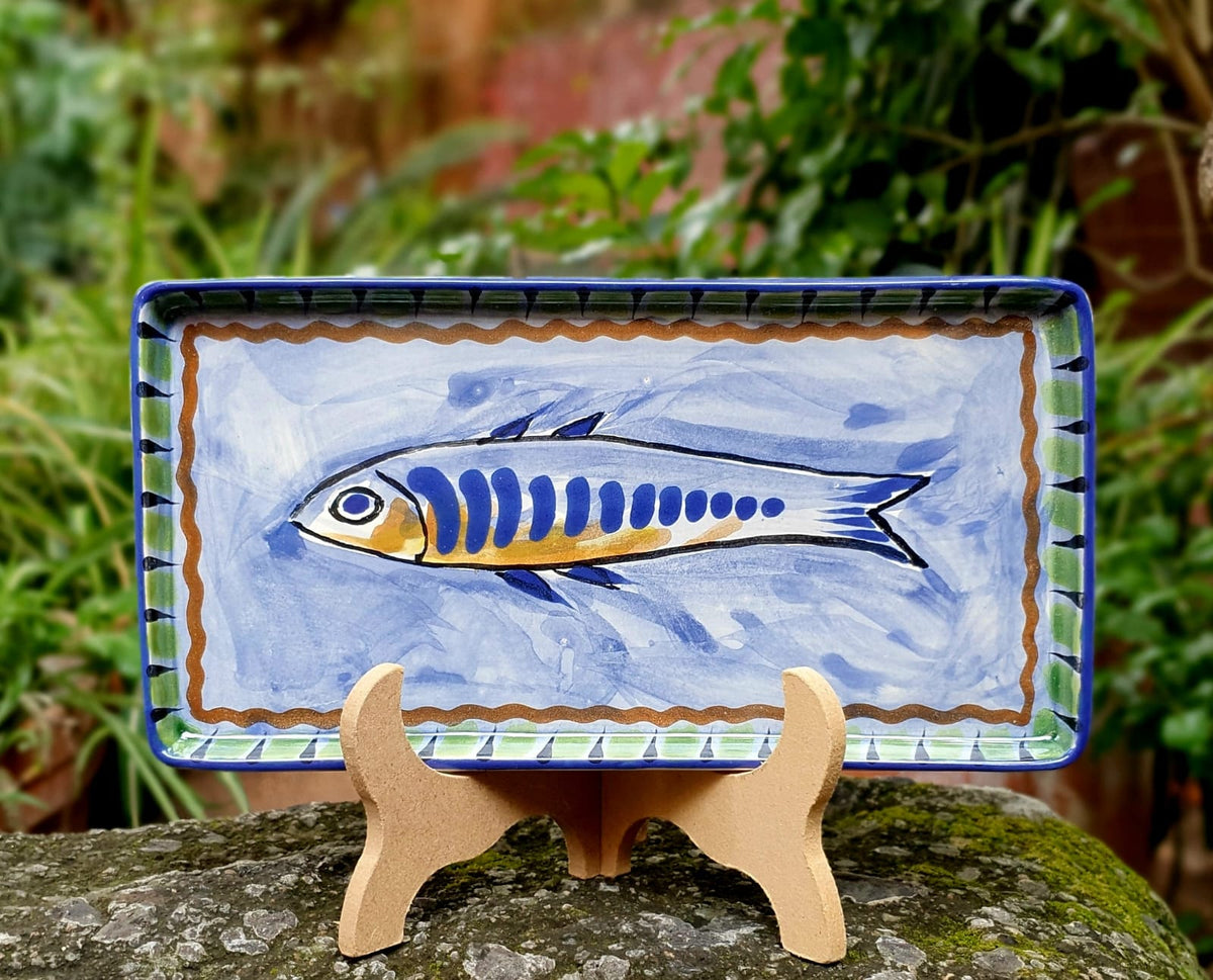 sardines tray blue talavera handcrafts handmade mexico tabledecor fish ...
