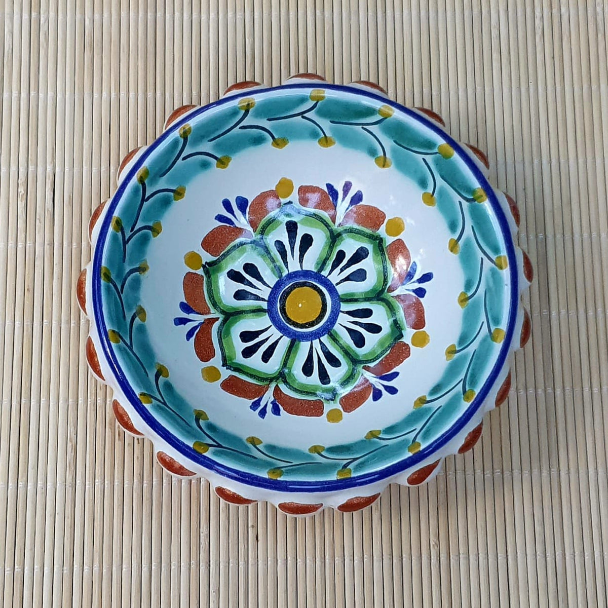 Mexican Ceramics flower snack bowl saucer tabledecor – Gorky Gonzalez Store
