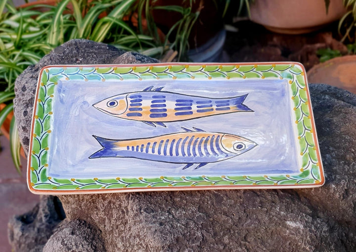 Mexican Plates Sardines Tray / Rectangular Plate sea Style Gift ...