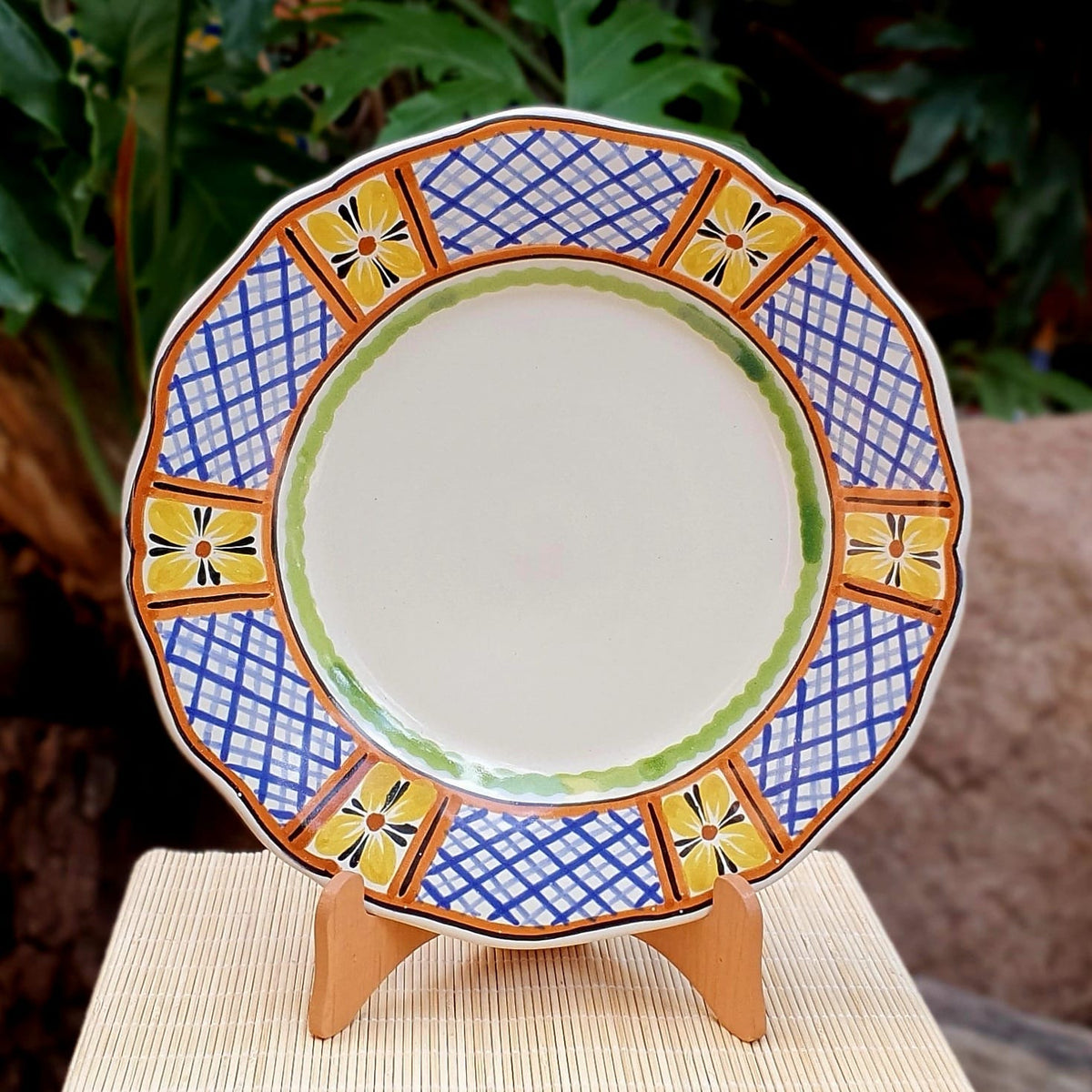 Flower Shape Plates w/Flowers Multi-colors Mayolica Ceramics Mexico ...