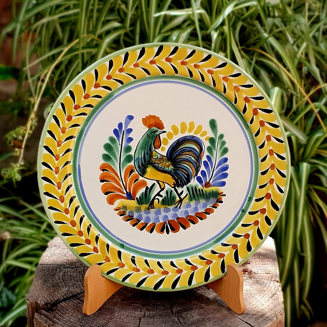 Mexican Plates designs Rooster MultiColors Ceramics Mayolica tableware ...