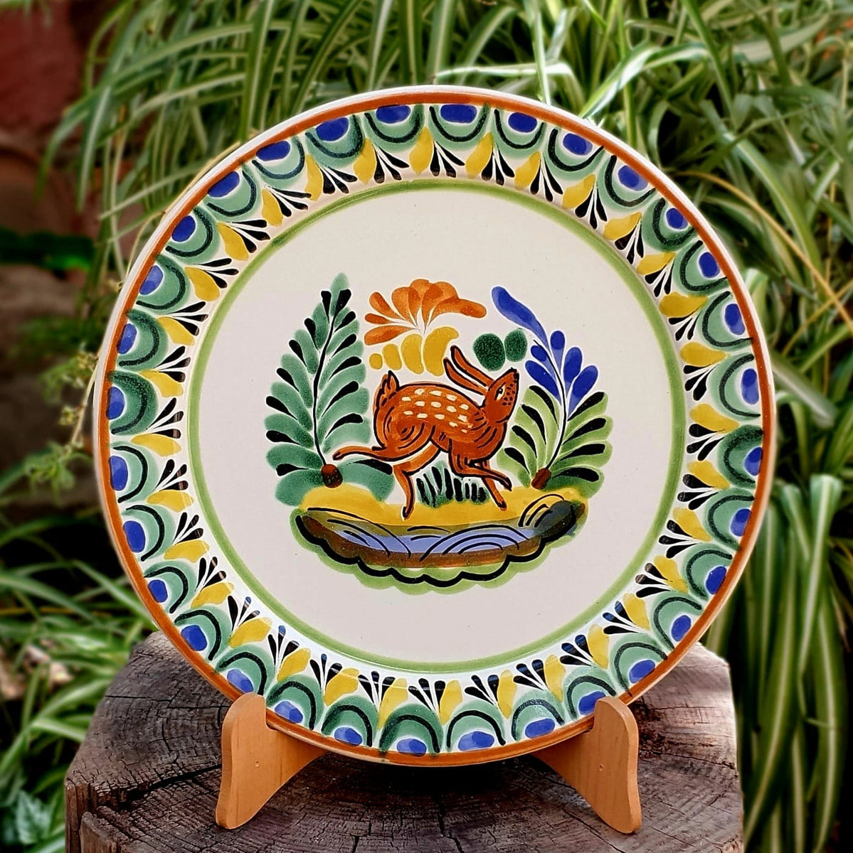 Mexican Plates rabbit tableware ceramics handmade handcrafts mexico ...