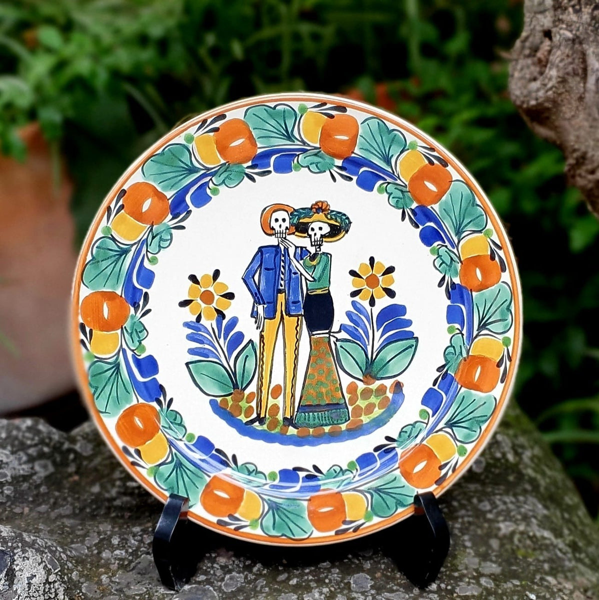 Mexican Plates Catrina Wedding Ceramics hand made Culture Day of the ...