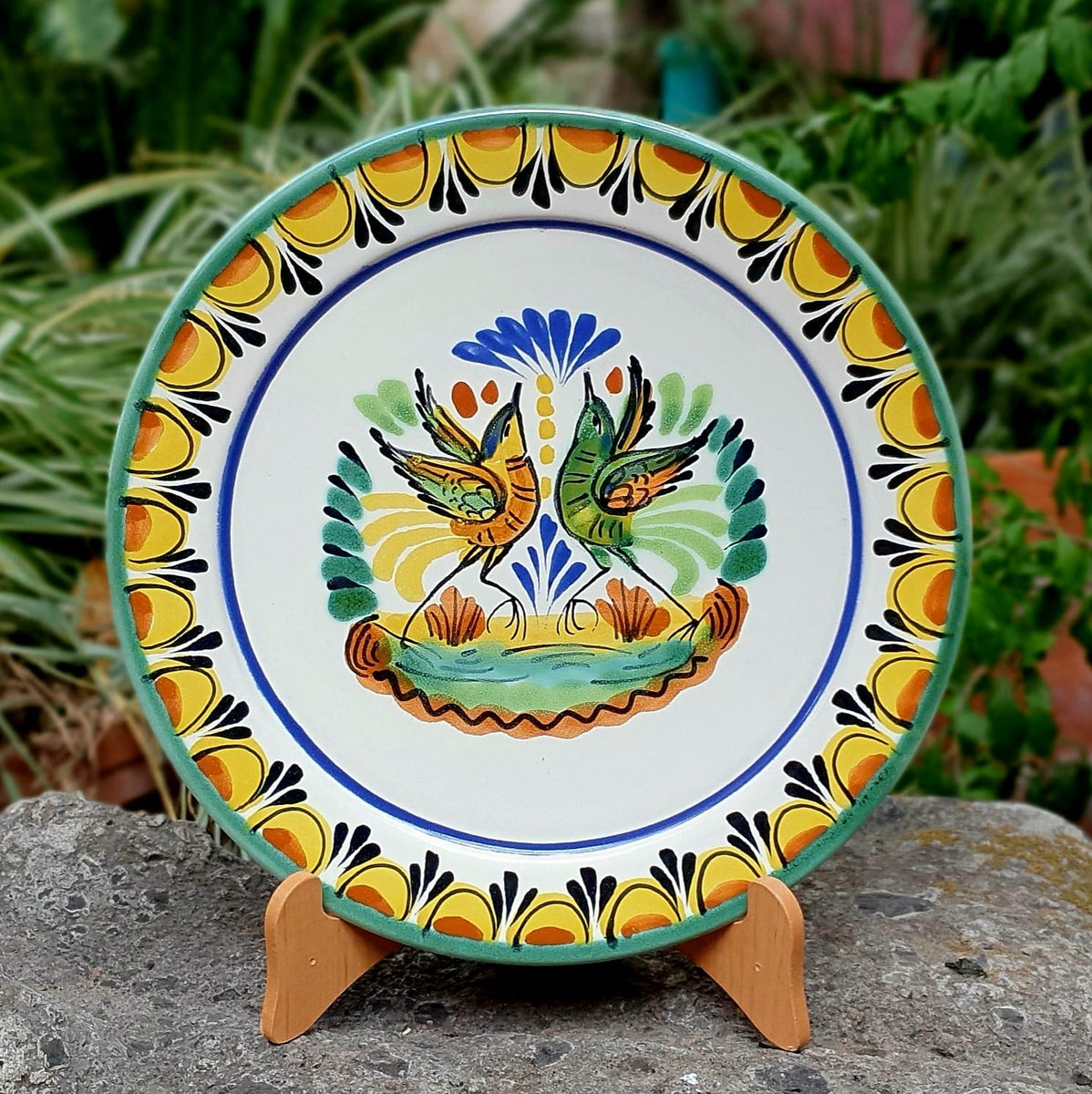 Mexican Plates Love Birds design tableware tabledecor Mayolica Talavera ...