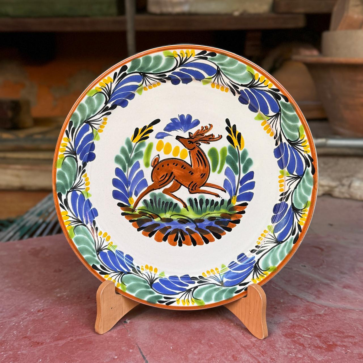 Deer Plates MultiColors handcrafts tableware mexico talavera handmade ...