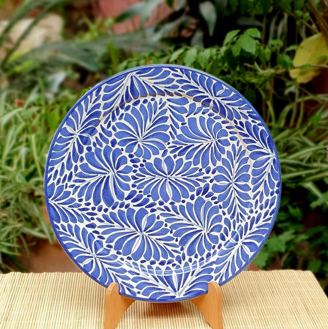 Mexican Ceramics Plates blue milestones mayolica gift hand made Mexico ...