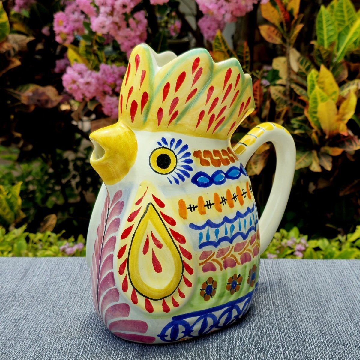 Rooster Water Pitcher 10" Height Ceramics Happy Collection handcrafts ...