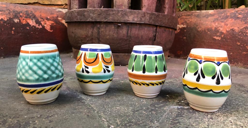 Mezcal shot mexican ceramic hand painted mexico – Gorky Gonzalez Store