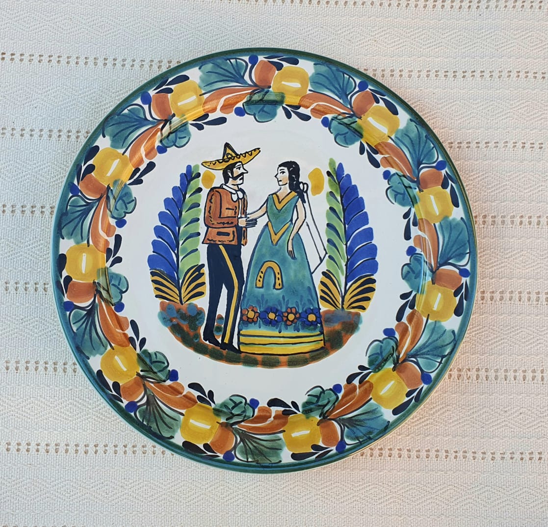 Mexican Ceramics Wedding Plates Multi-colors Custom Gift Mexico ...