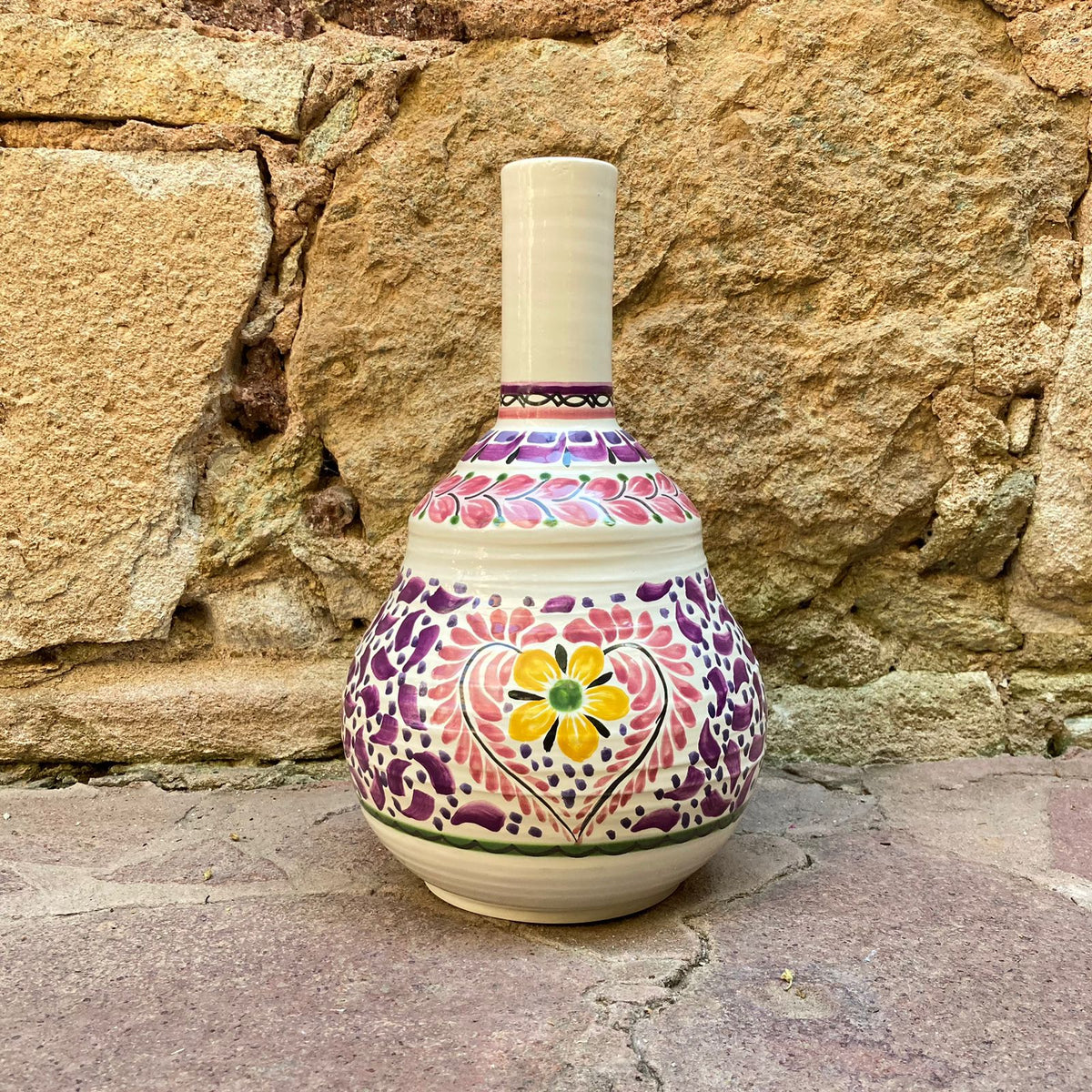 Gorky Pottery Decorative Flower Vase flower pattern purple talavera ...