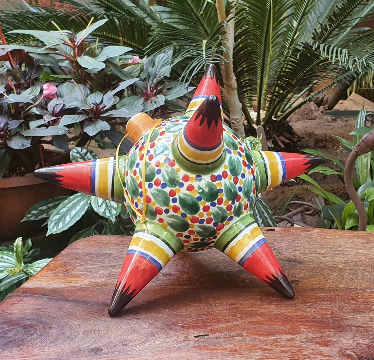 Christmas Ornament Piñata MultiColors big size Mexican Pottery art ...