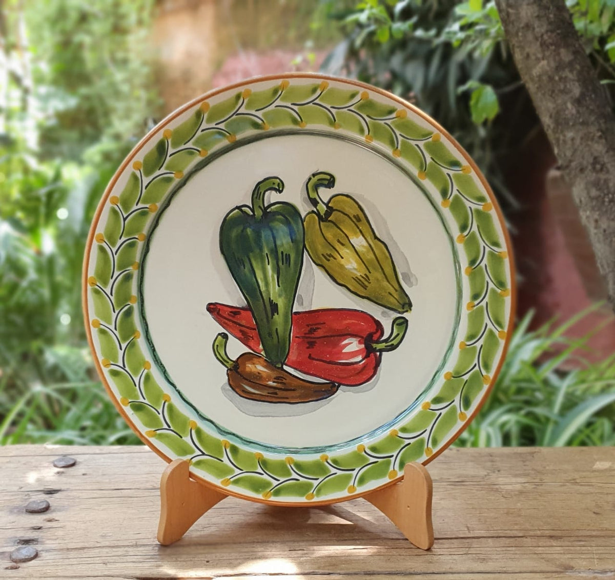 Mexican Ceramics chiles pepper Plates Multi-colors Mayolica handmade ...